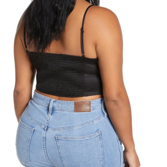 bp | Tops | Bp Seamed Satin Camisole Plus Size Black 3x | Poshmark